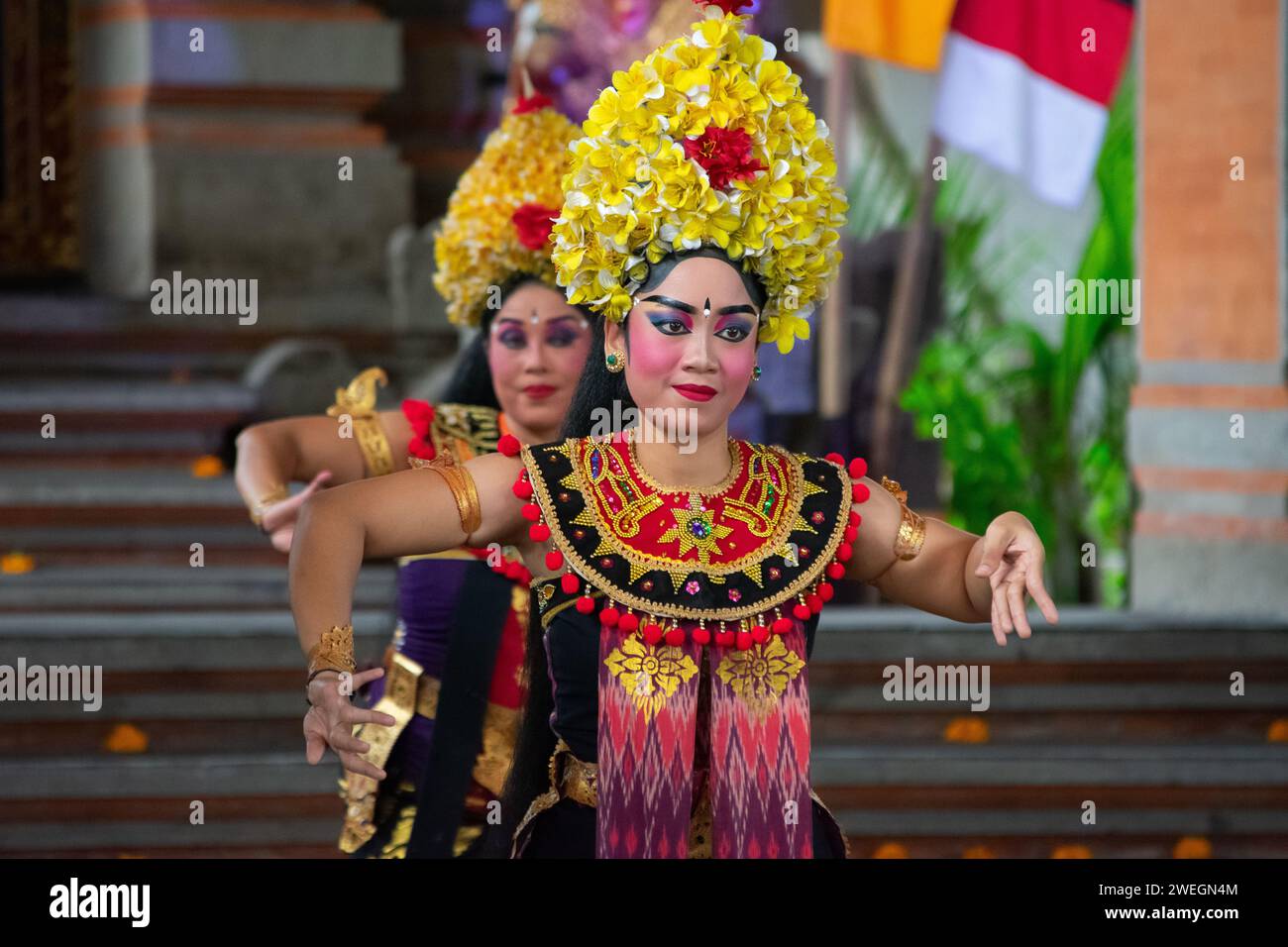 Bali, Indonesia 8 September 2022, Balinese dancers performing a "Barong ...