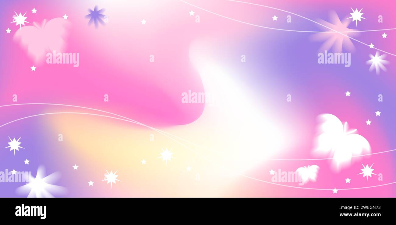y2k pink neon kawaii background Stock Vector Image & Art - Alamy