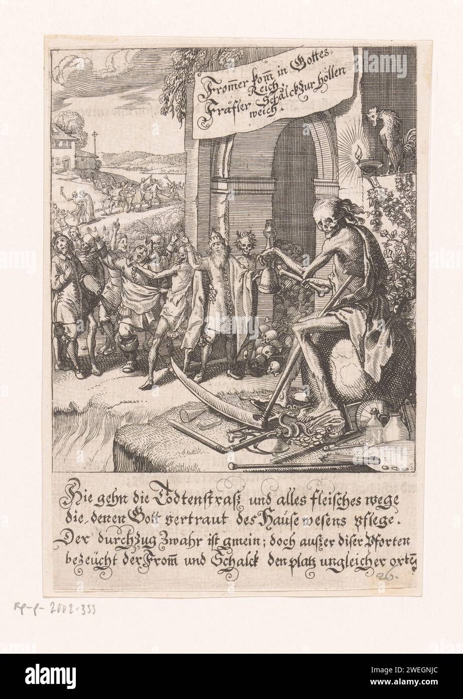 Dodenstraf, Rudolph Meyer, 1650 print Procession citizens for a gate ...