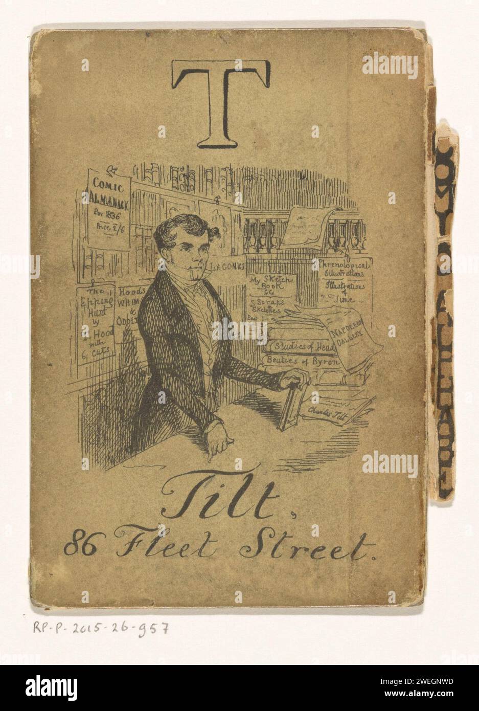 Portrait of publisher Charles Tilt behind the counter, George Cuikshank ...