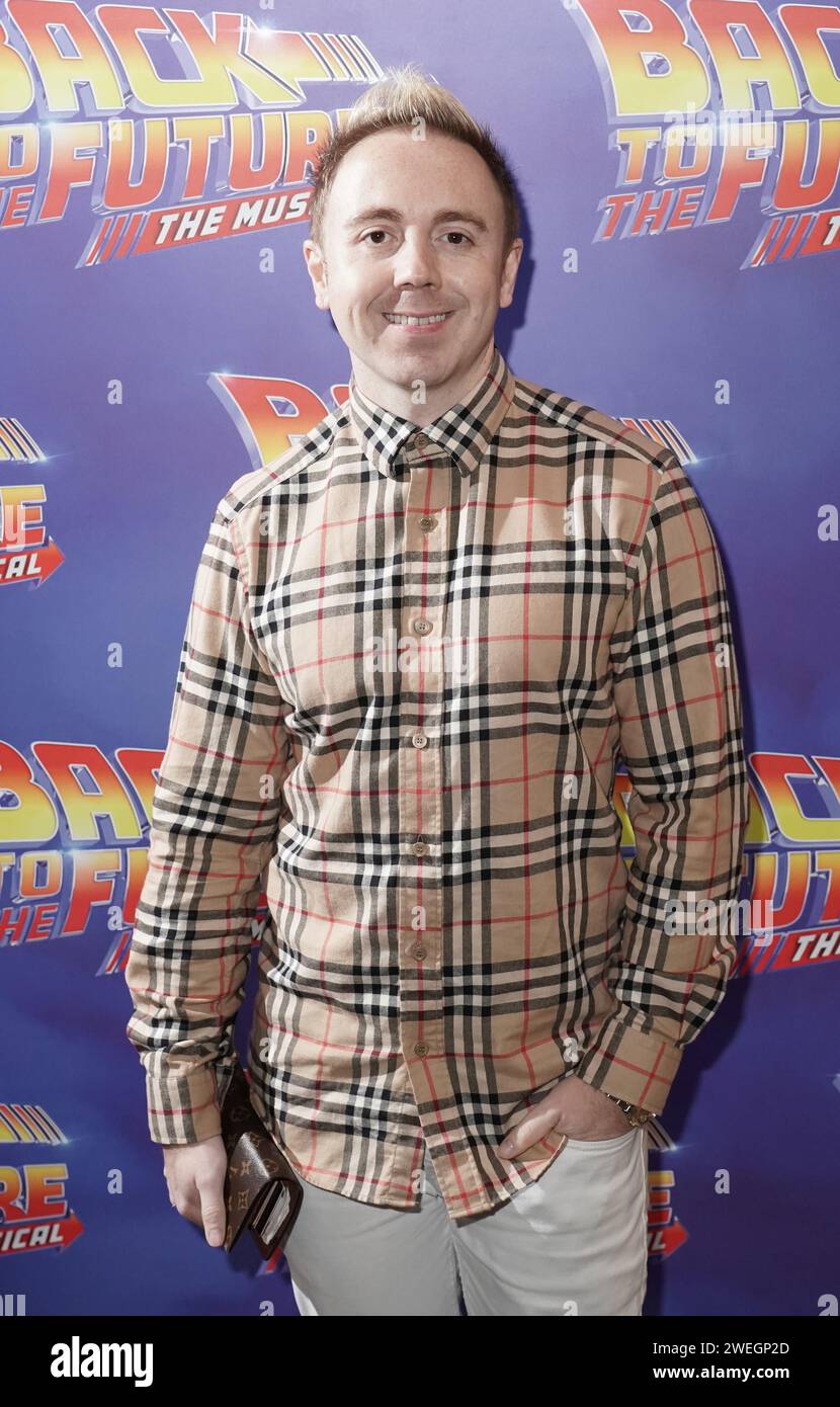 John Galea arrives for the 1000th West End performance of Back to the Future: The Musical at the ...