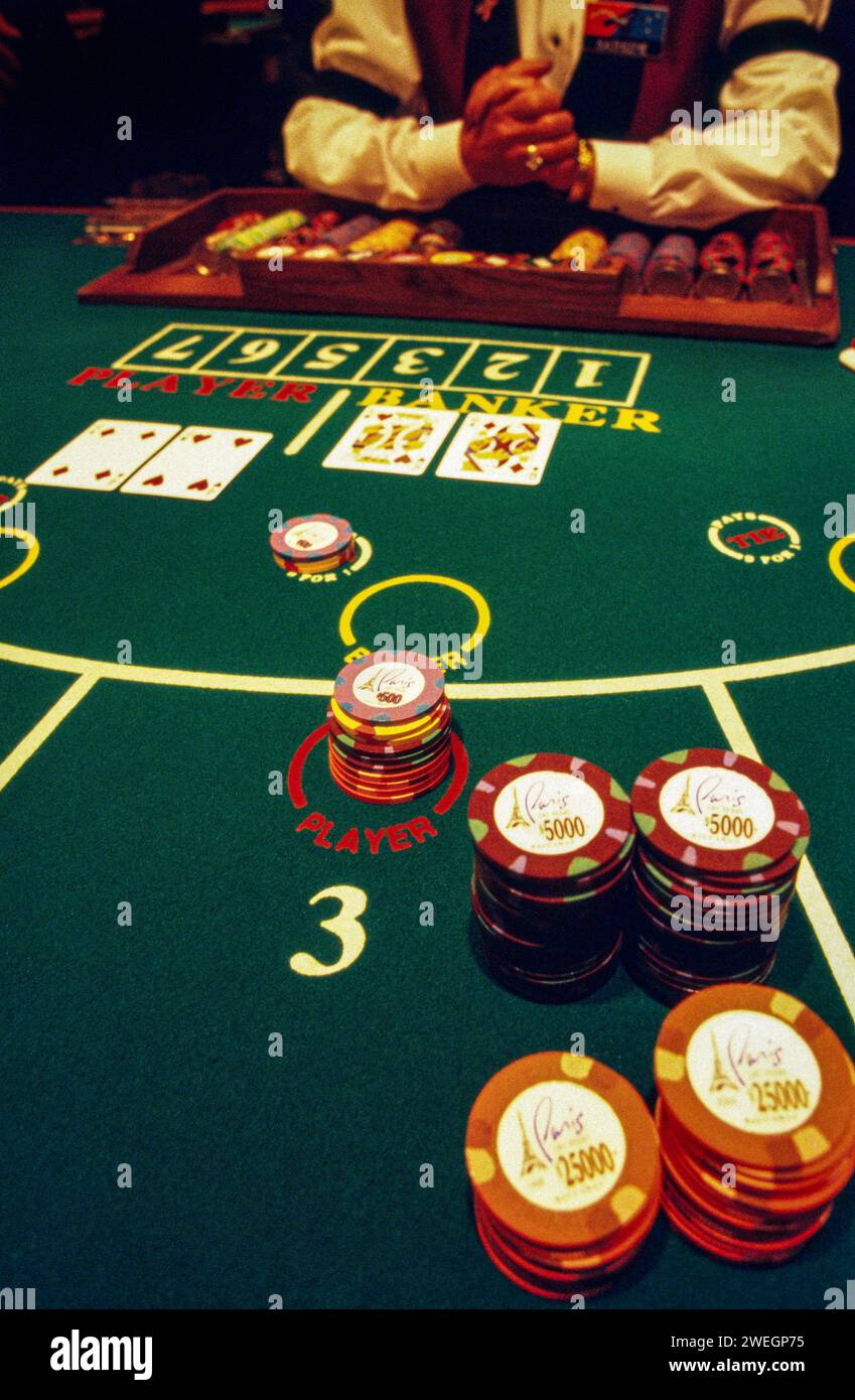 Chips ahoy in the high limit room at the Paris Resort Casino, Las Vegas ...