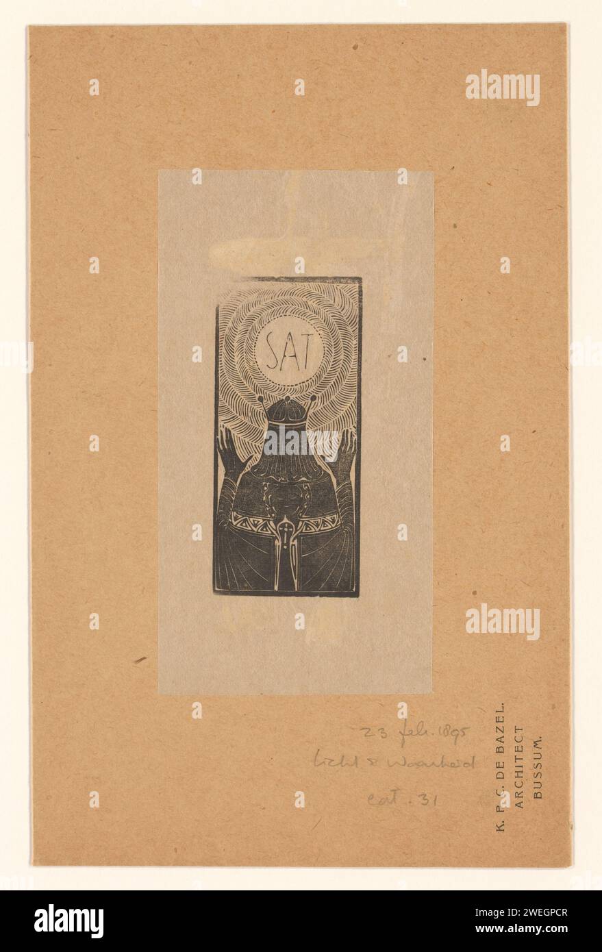 On the Zon, Karel Petrus Cornelis de Bazel, 1895 print One the sun ...