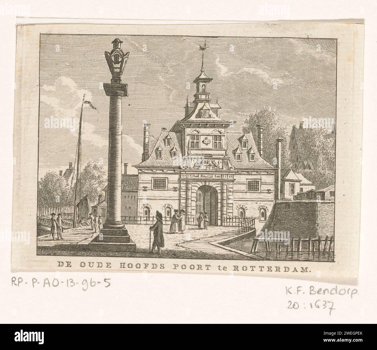 View of the Ooster Hoofdpoort in Rotterdam, Carel Frederik Bendorp (I ...