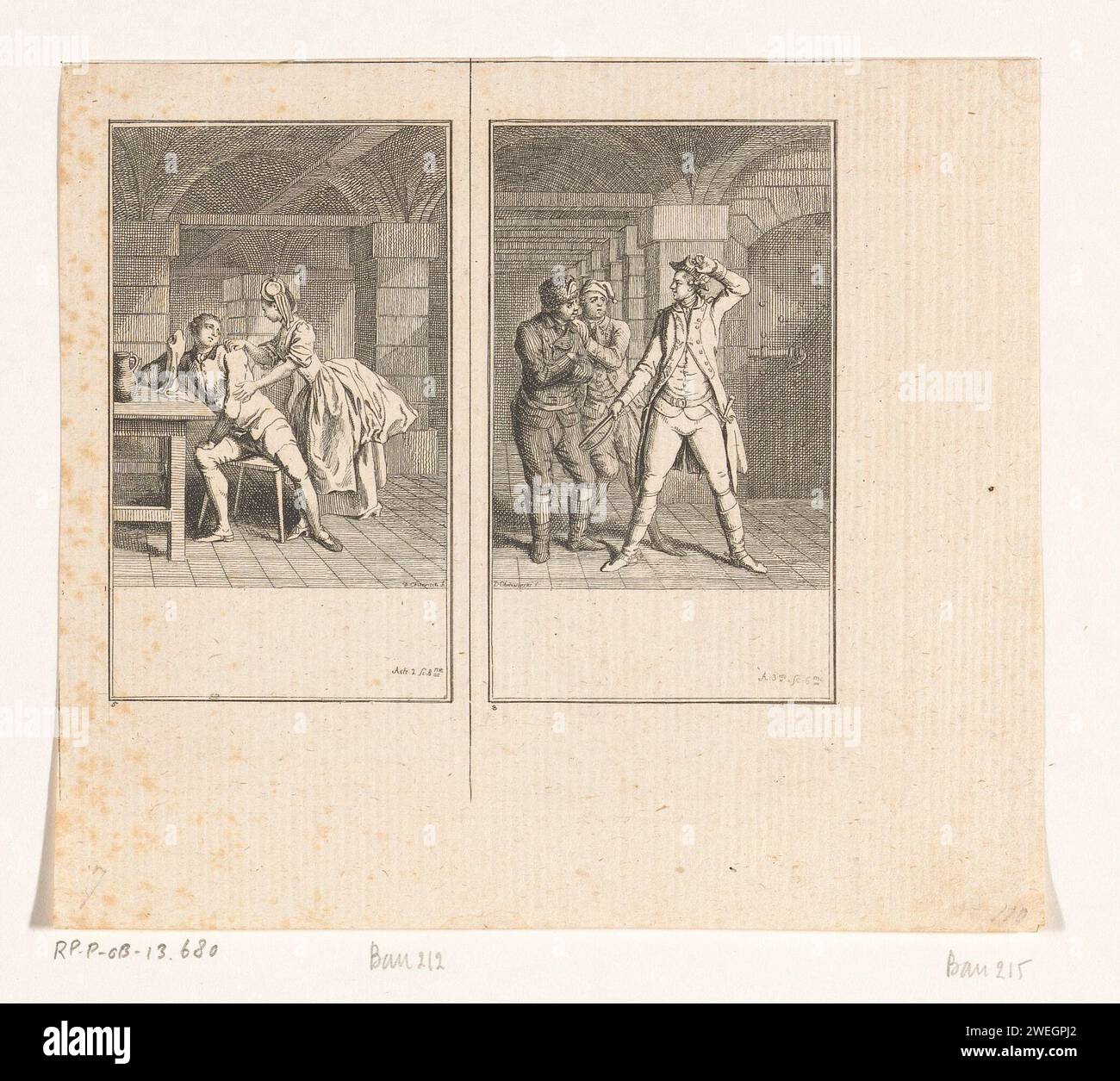 Two Scenes from the Deserrote, Daniel Nichoella Chodowiecki, 1774 print ...