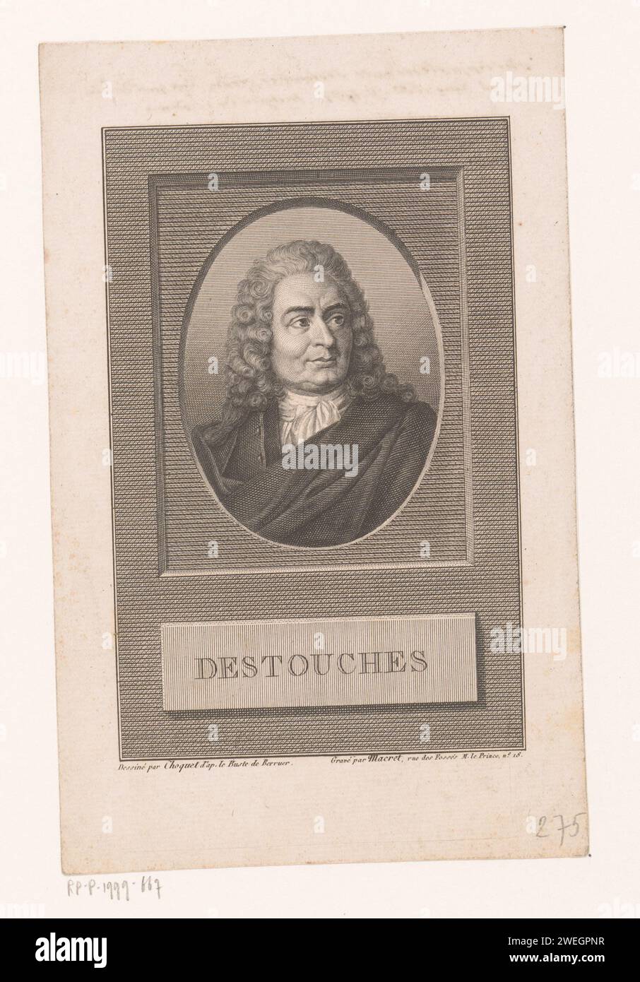 Portret van Philippe Néricault Destouches, Jean César Macret, After ...
