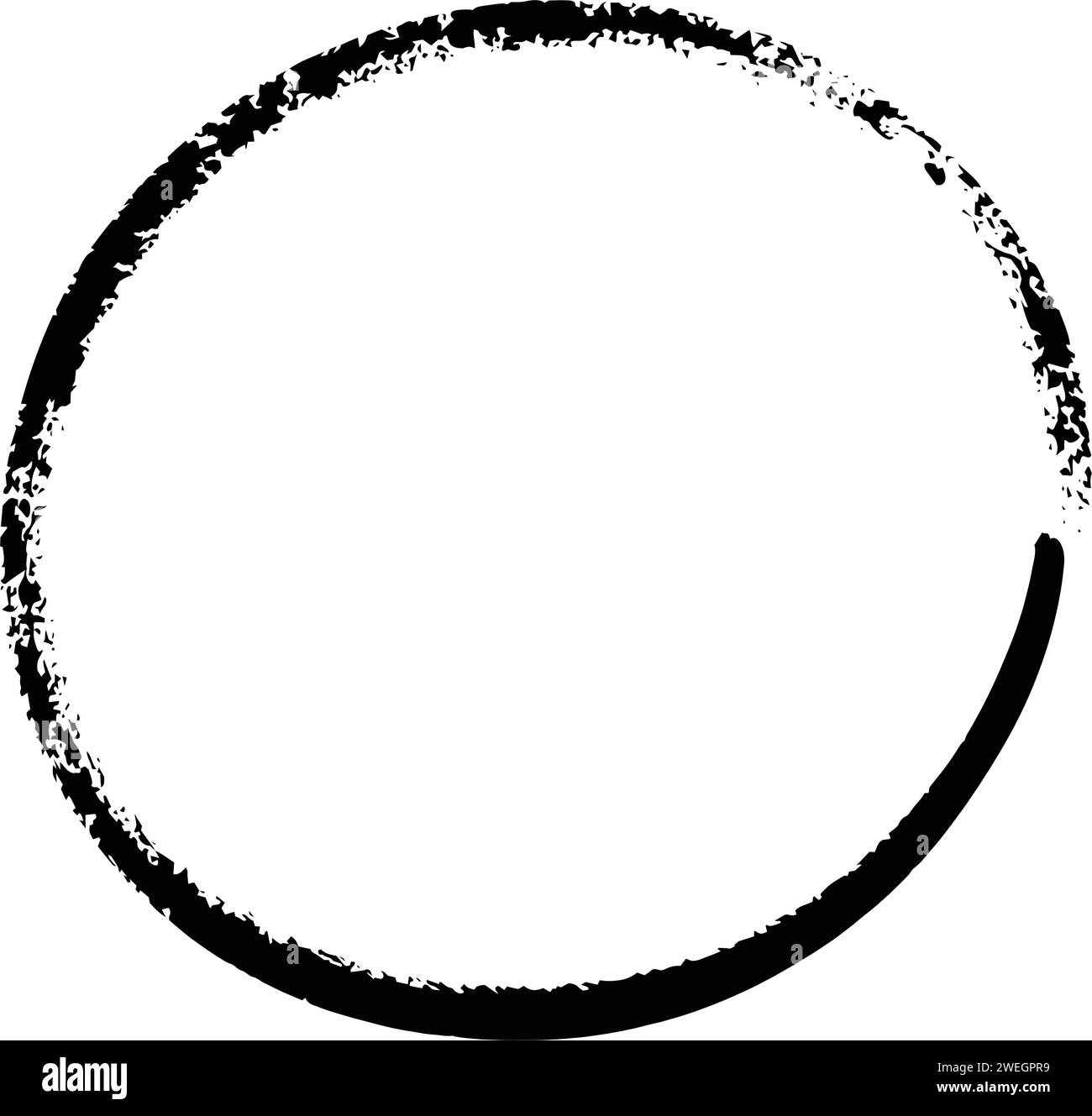 Circle frame border grunge background shape template for decorative ...