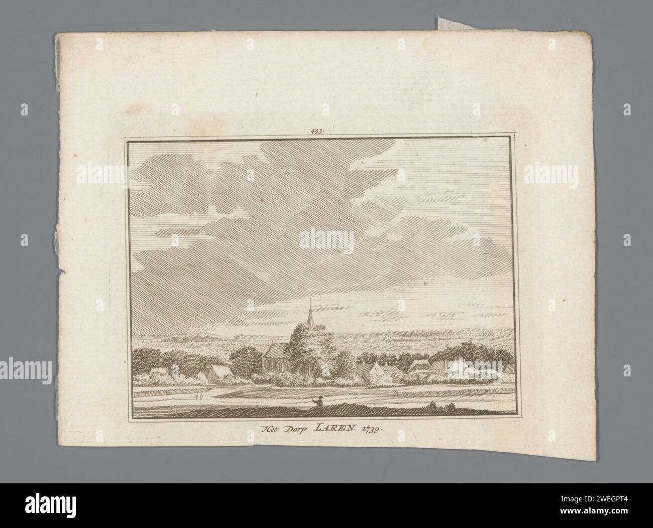 View of the village of Laren in Noord -Holland, Hendrik Spilman, after ...