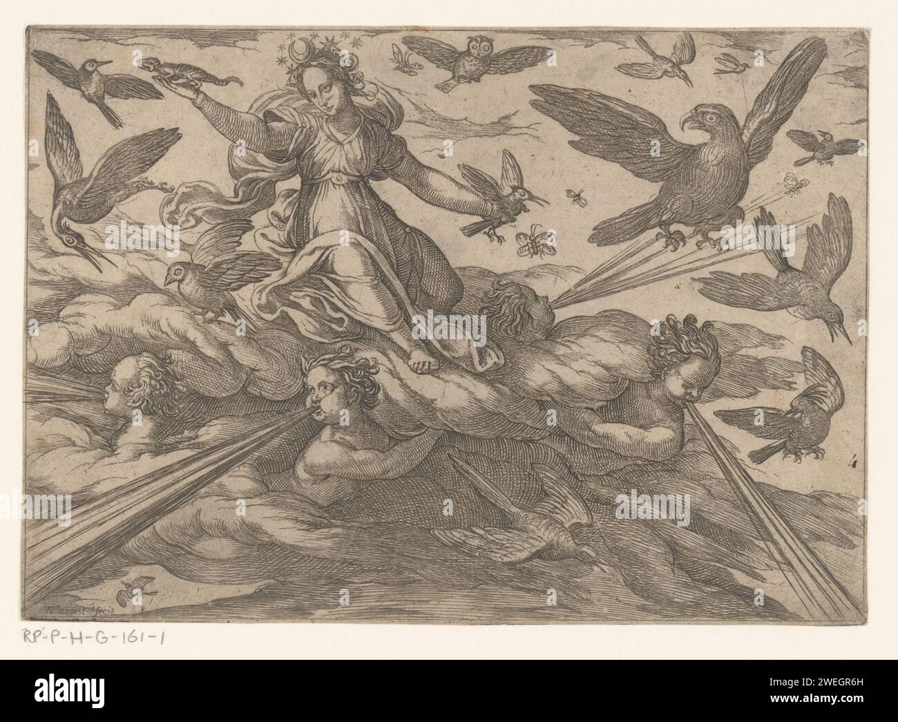 Lucht, Antonio Tempesta, 1565 - 1630 print The female personification ...