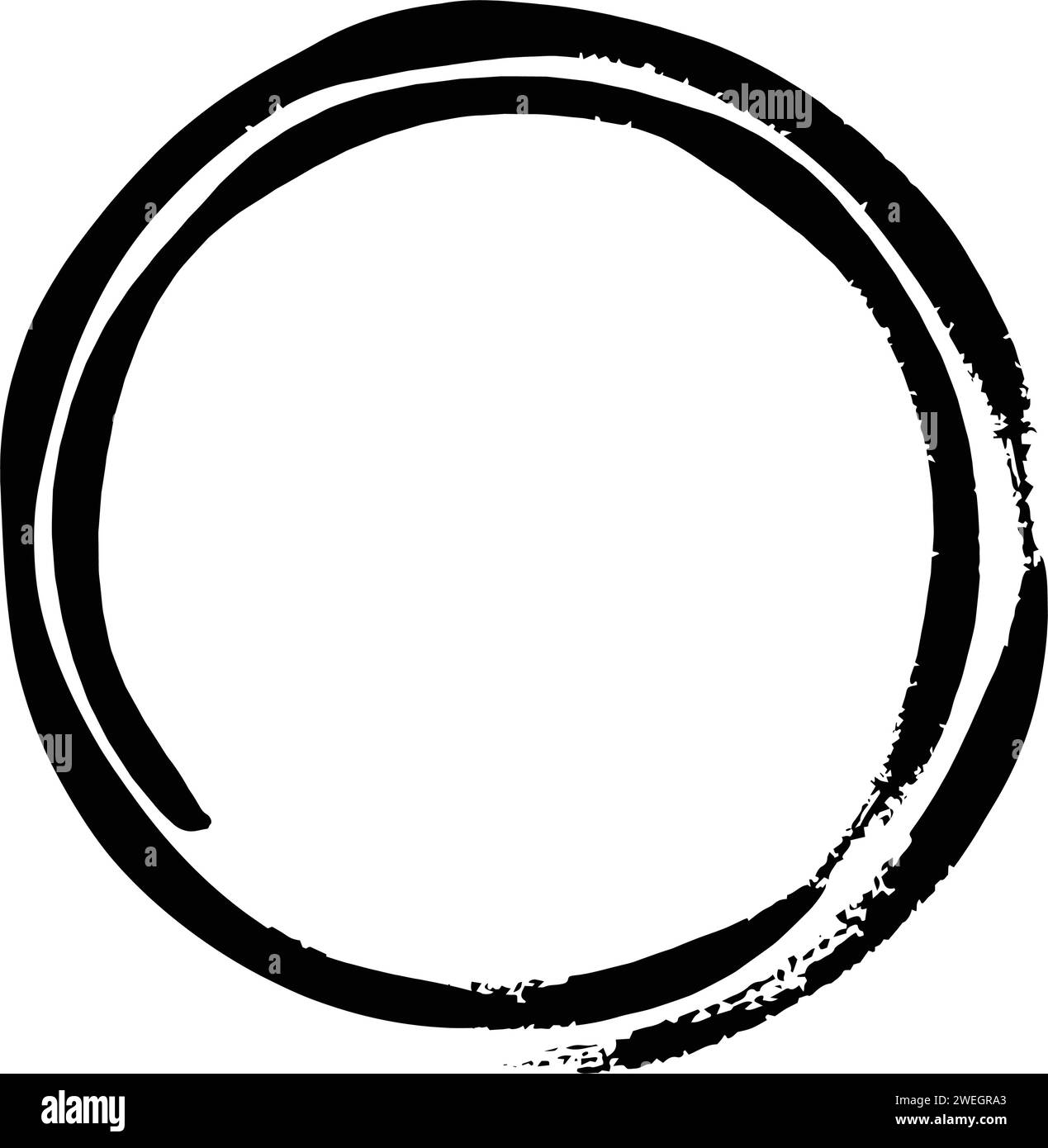 Circle frame border grunge background shape template for decorative ...