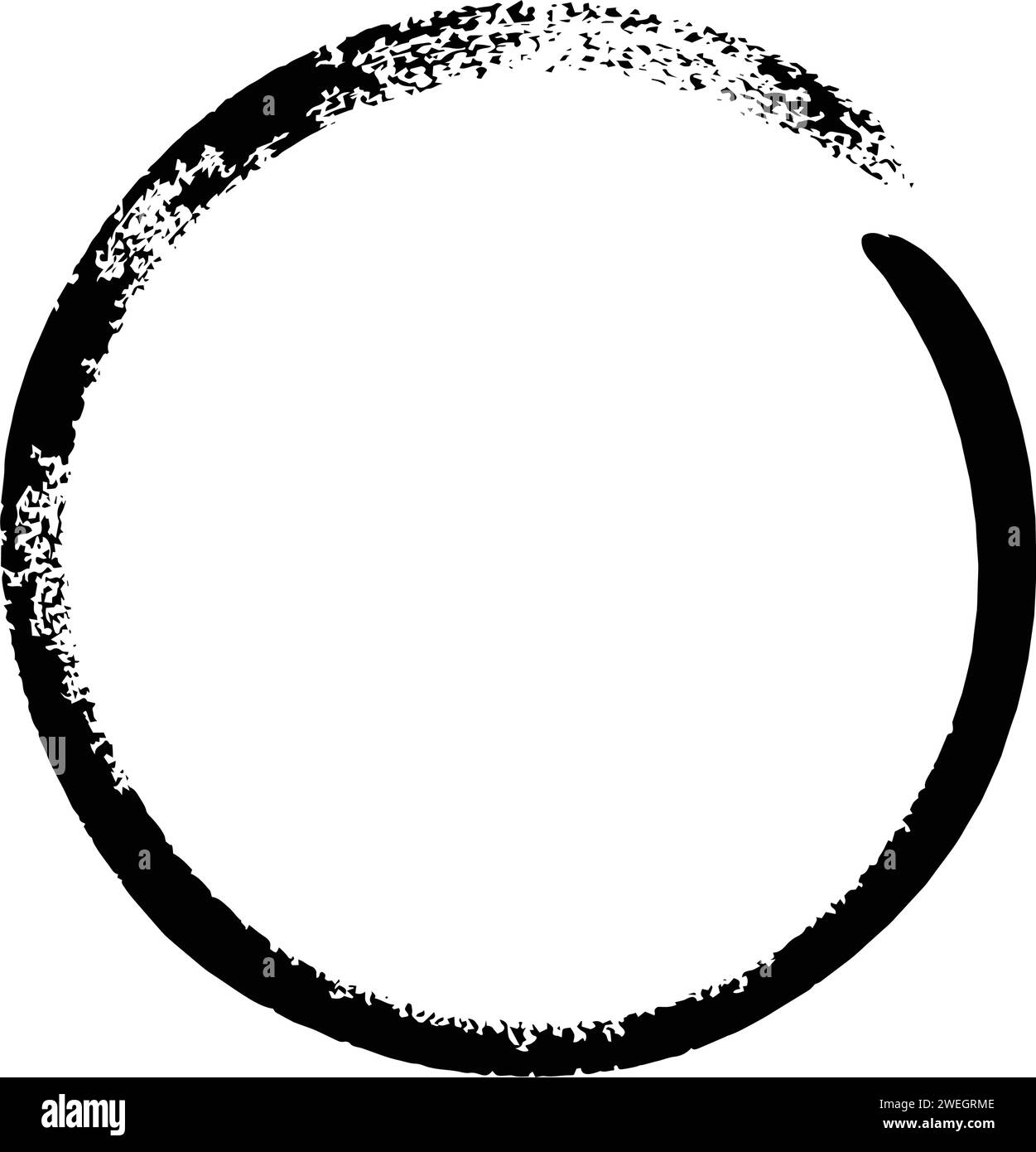 Circle frame border grunge background shape template for decorative ...