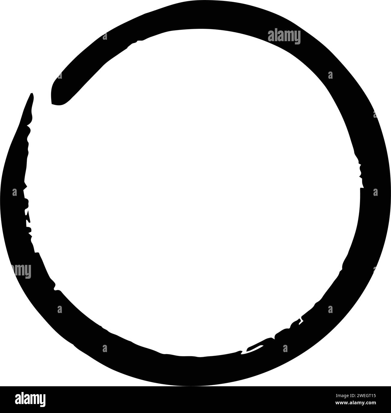 Circle frame border grunge background shape template for decorative ...
