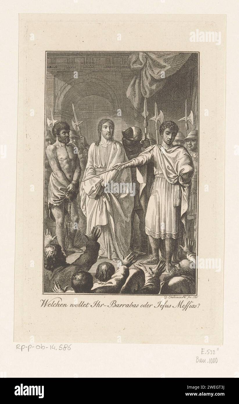 Christ and Barabbas for Pontius Pilatus, Daniel Nikolaus Chodowiecki ...