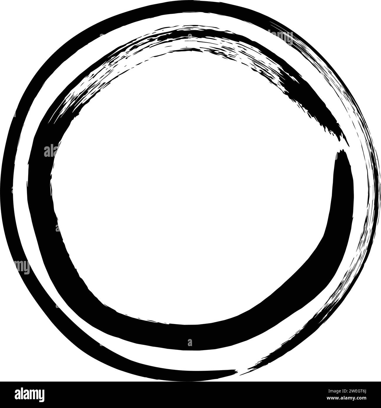 Circle frame border grunge background shape template for decorative ...