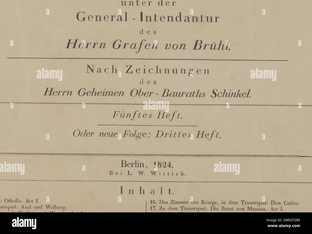 Cover for six prints with decor designs for the two royal theaters in ...