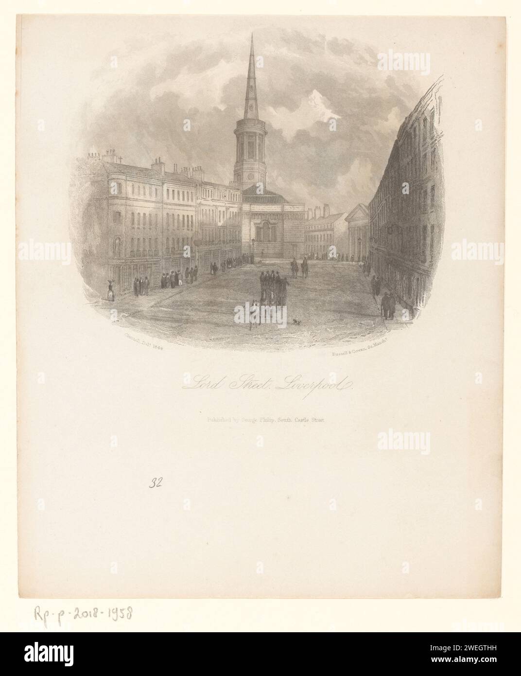 View of Lord Street, in Liverpool, Russell & Cowan, After Clennell ...