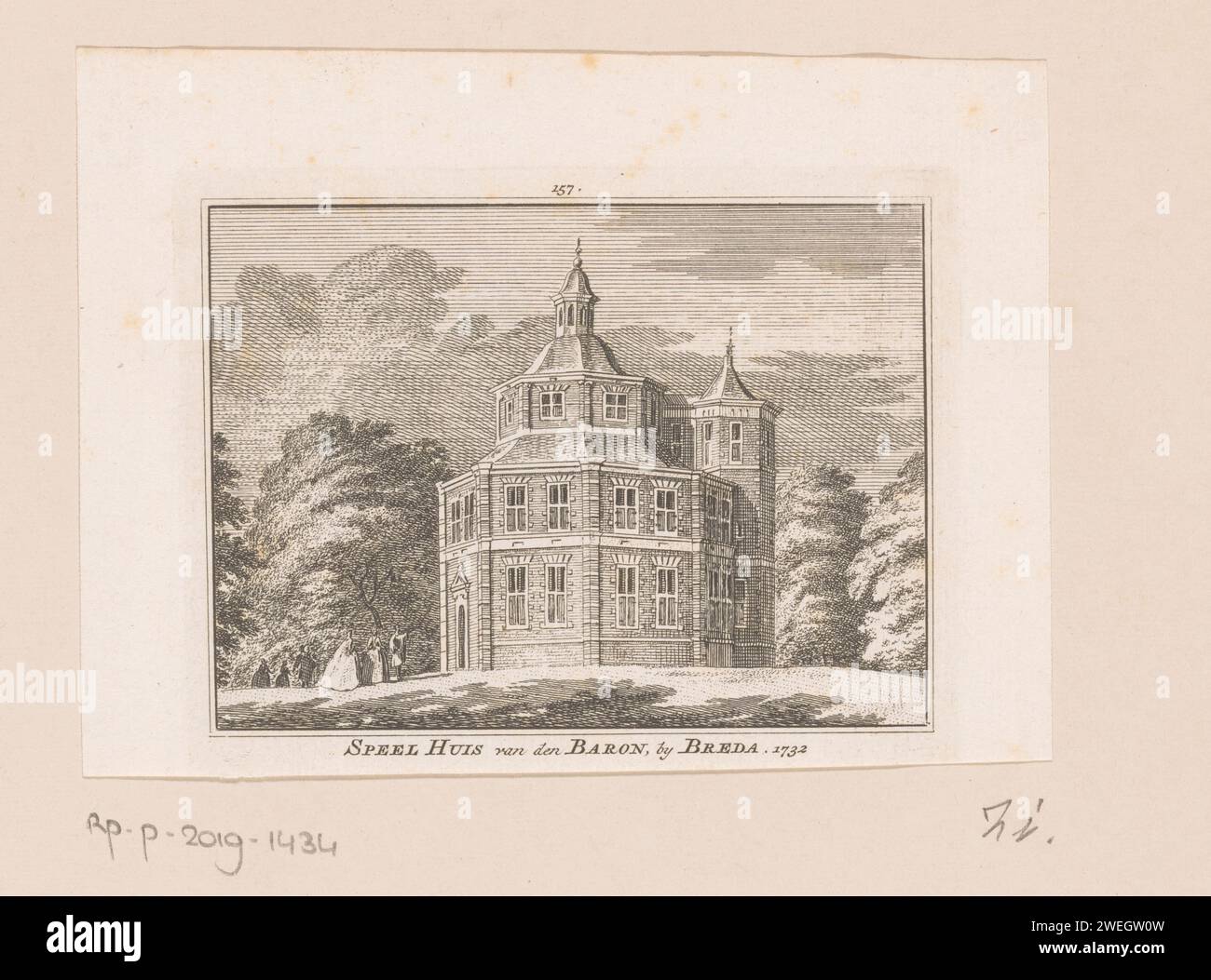 View hunting lock The Speelhuis near Breda, Hendrik Spilman, After ...