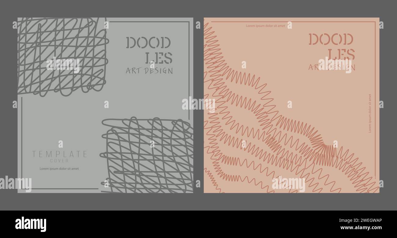 Doodles. A new trend in the design of covers, banners, posters ...