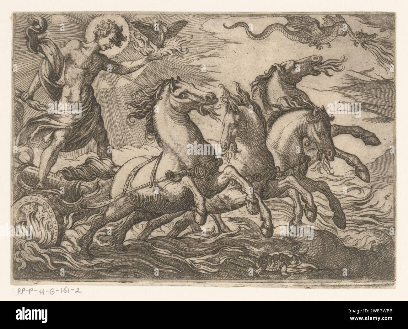 Vuur, Antonio Tempesta, 1565 - 1630 print The male personification of ...