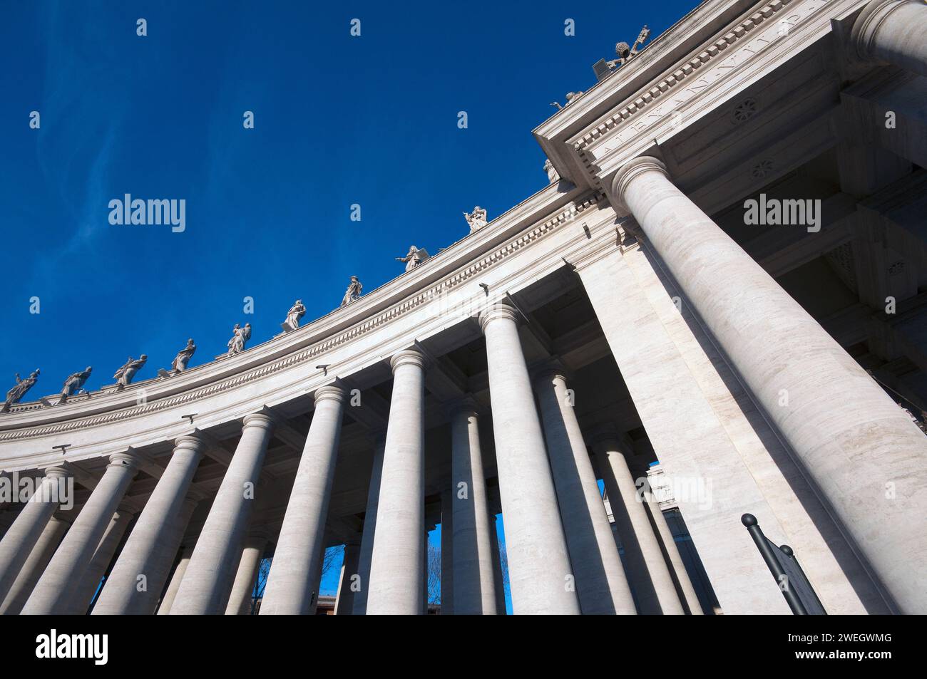 Detail of the Bernini colonnade in San Peter's Square (Piazza San ...