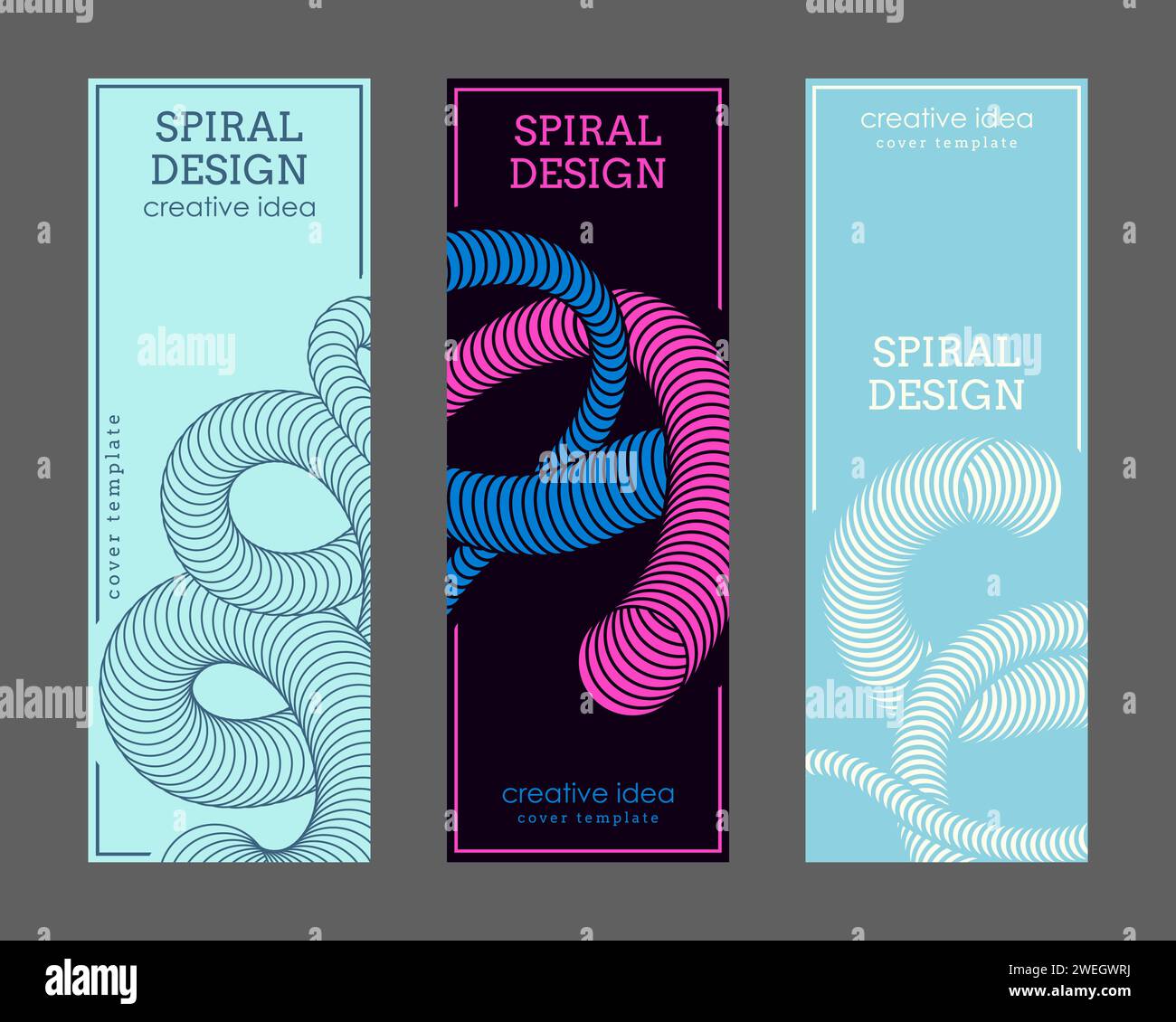 Spiral design. The template of the new trend covers, banners, posters ...