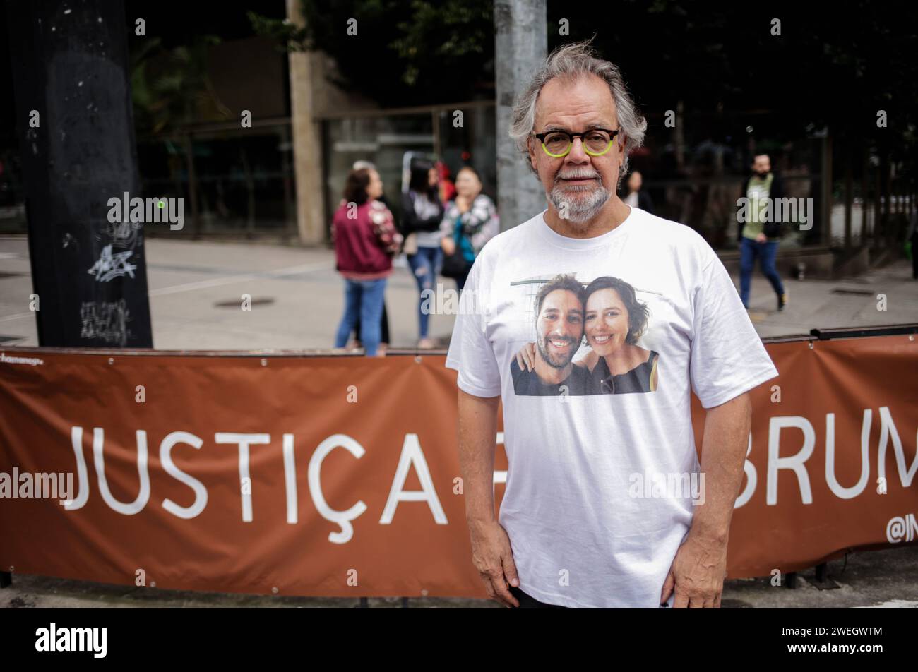 Sao Paulo, Brazil. 25th Jan, 2024. Vagner Diz takes part in a memorial ...
