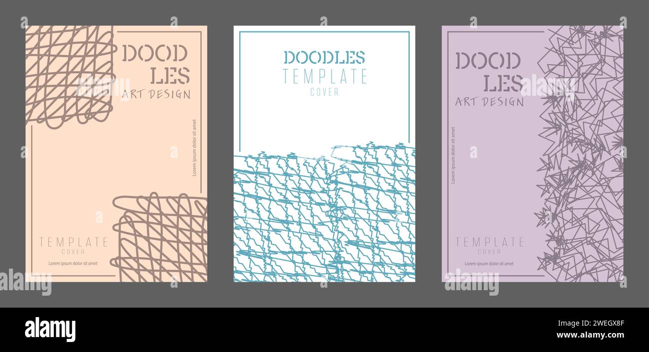Doodles. A new trend in the design of covers, banners, posters ...