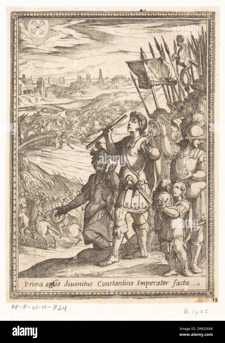 The sign of the cross appears to Constantijn, Antonio Tempesta, 1565 ...