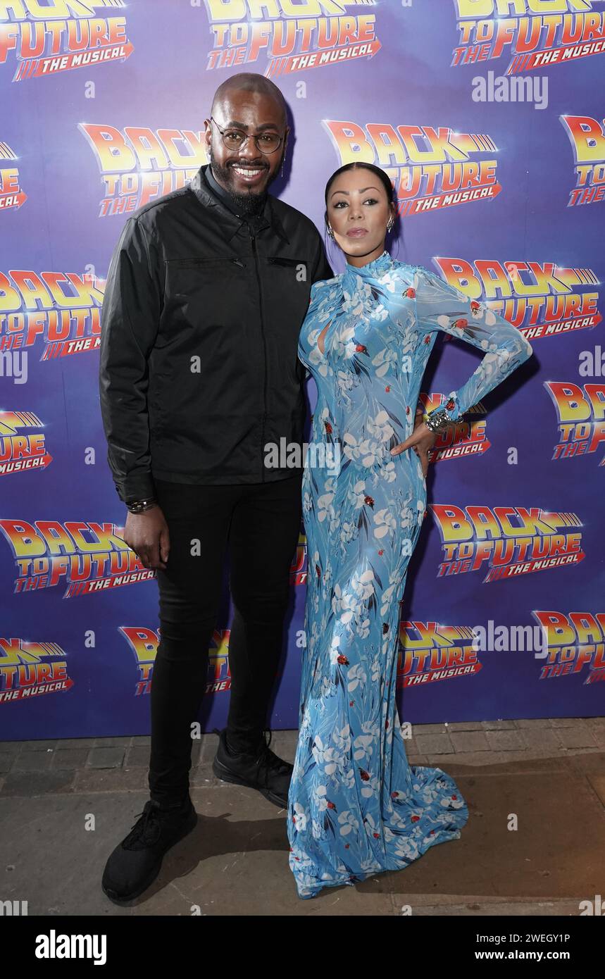 Ben Ofoedu and Precious Muir arrive for the 1000th West End performance ...