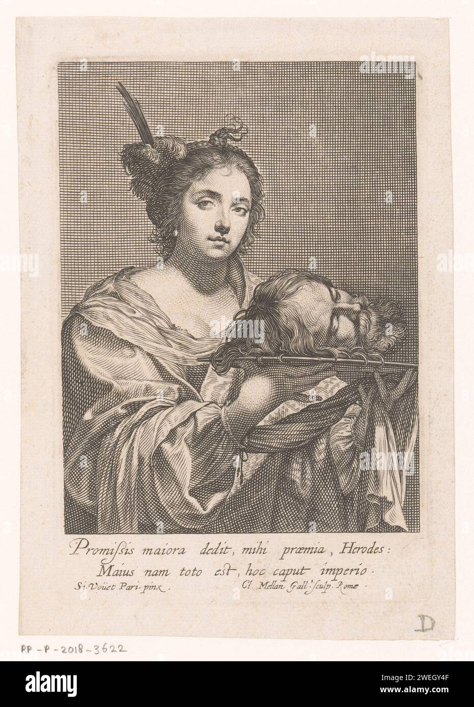 Herodias with the head of Johannes de Boper, Claude Mellan, After Simon ...