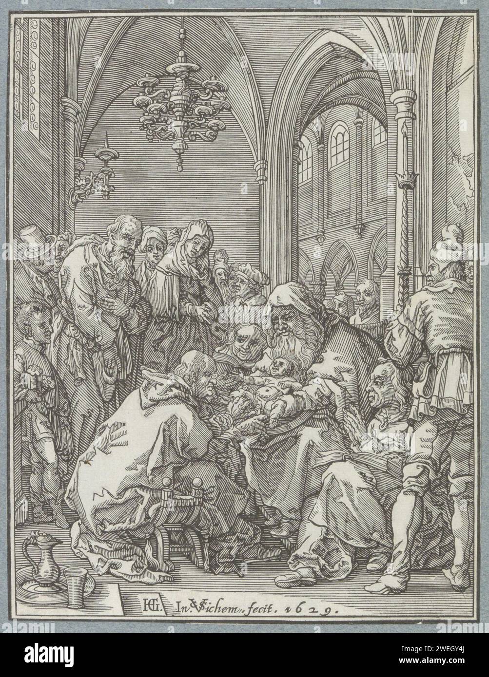 Circumcision, 1629 print The Christ child is circumcised in a chapel in ...