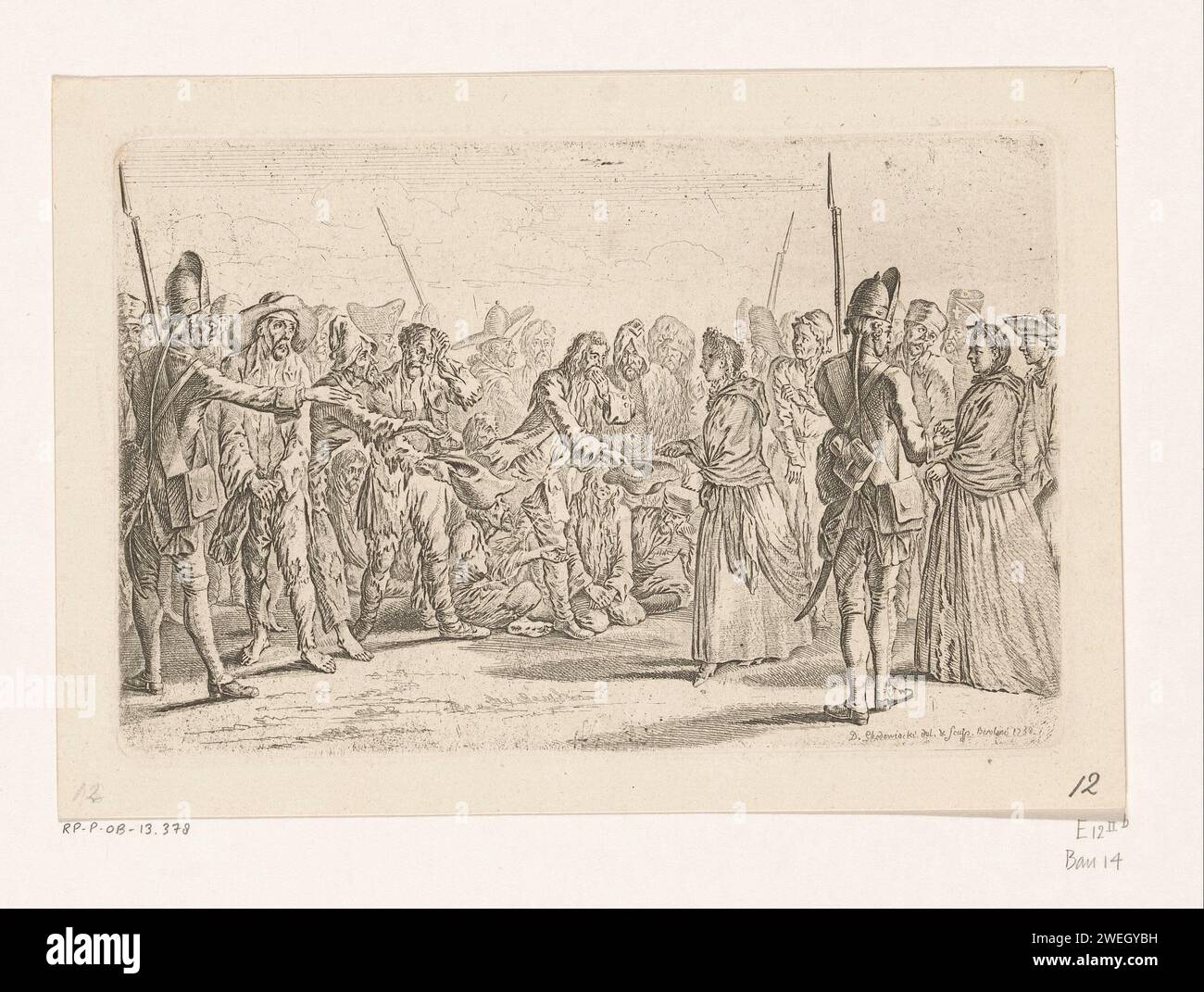 Russian prisoners of war in Berlin, 1758, Daniel Nikolaus Chodowiecki ...