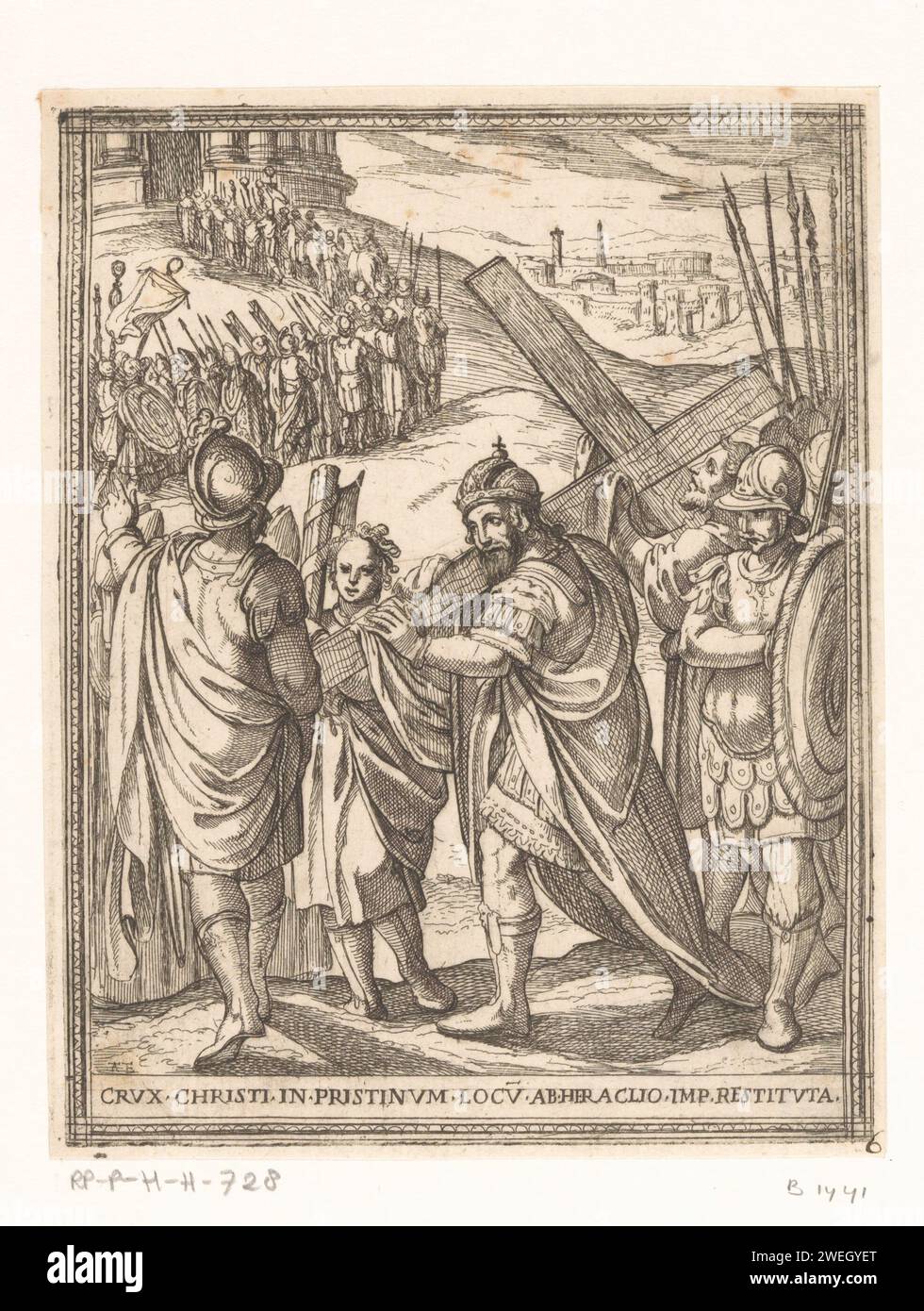 Heraclius wears the true cross in Triumph, Antonio Tempesta, 1565 ...
