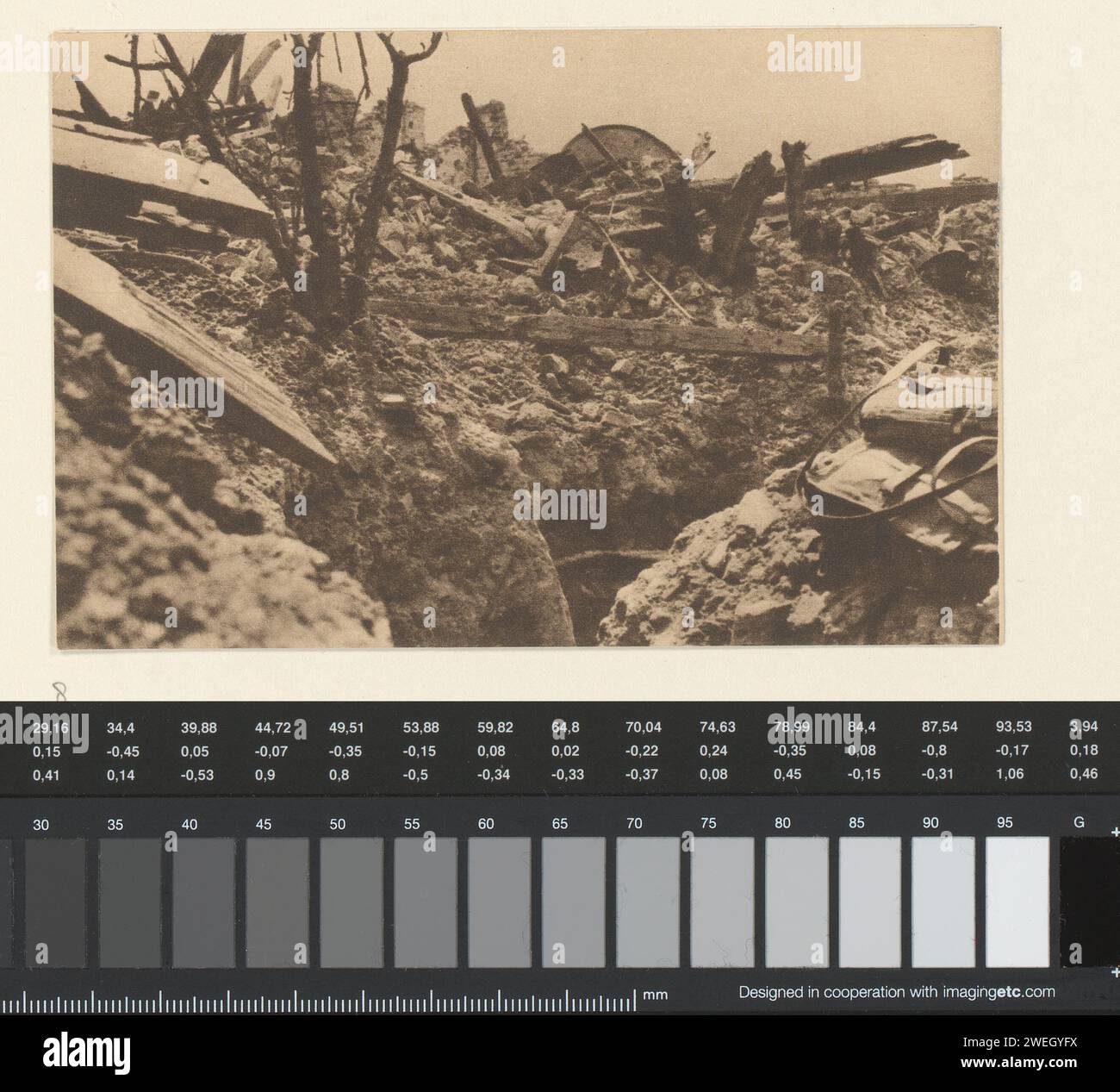 A German second line trench during the Battle of Champagne conquered by ...