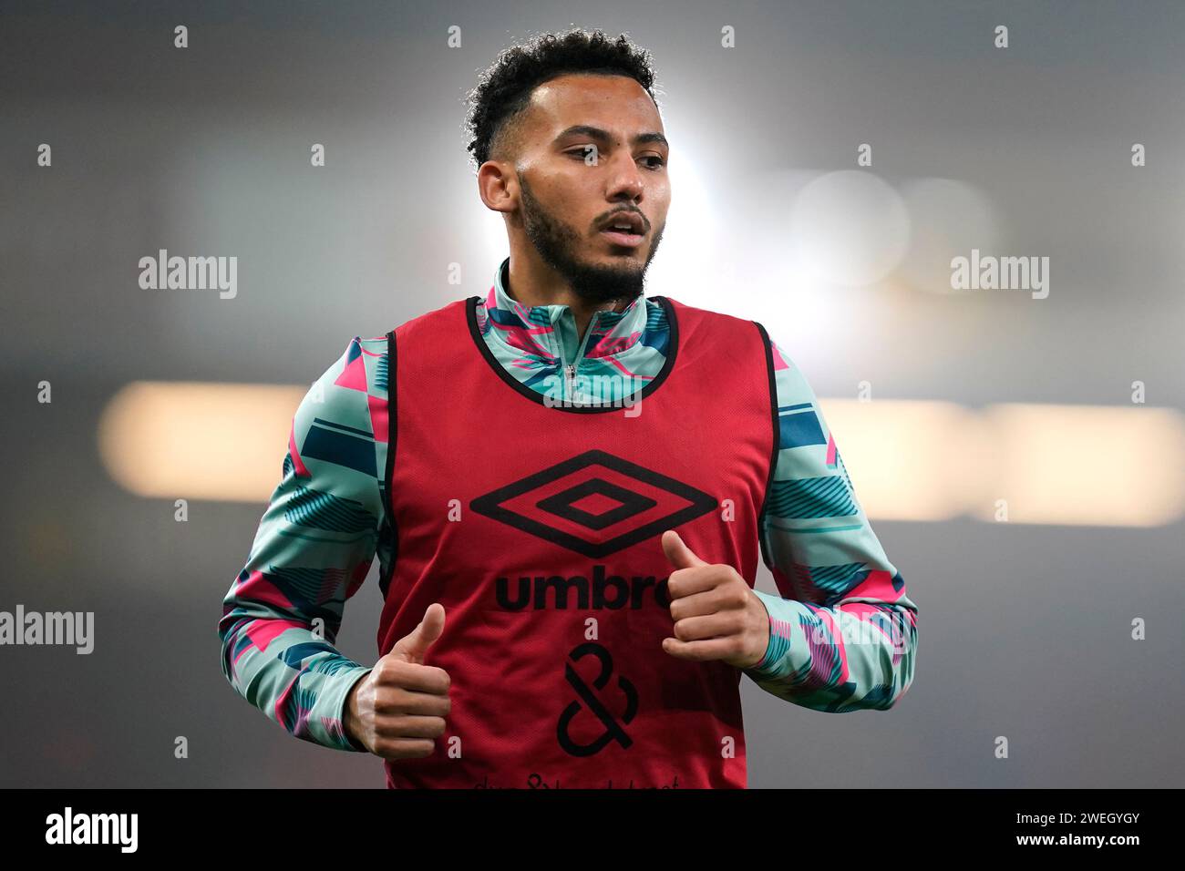 Bournemouth's Lloyd Kelly warming up prior to kick-off before the ...