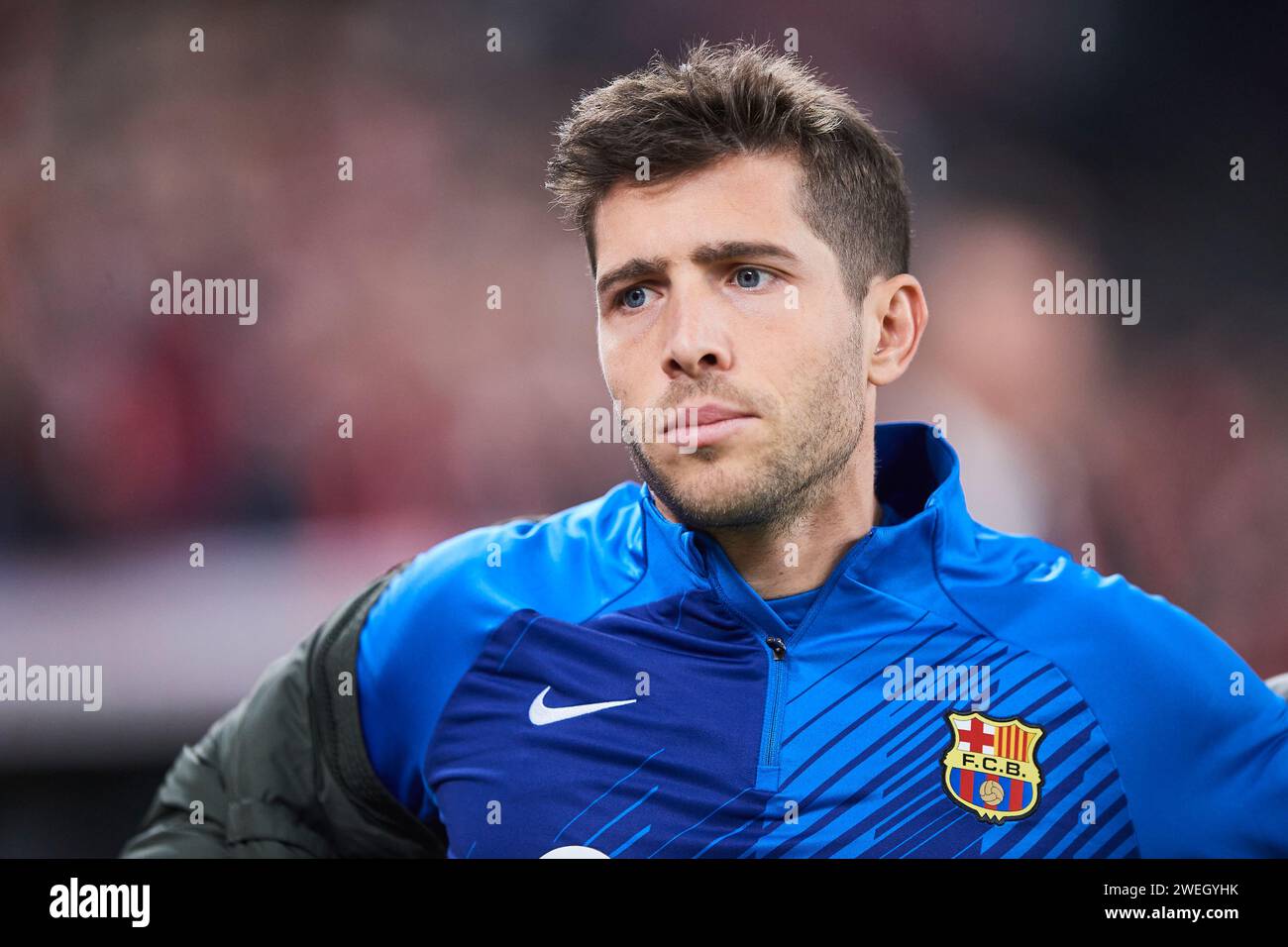 Sergi Roberto of FC Barcelona looks on during the Copa El Rey Round of ...