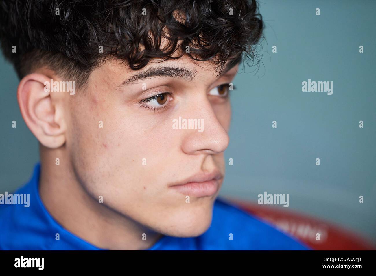 Hector Fort of FC Barcelona looks on during the Copa El Rey Round of 8 ...