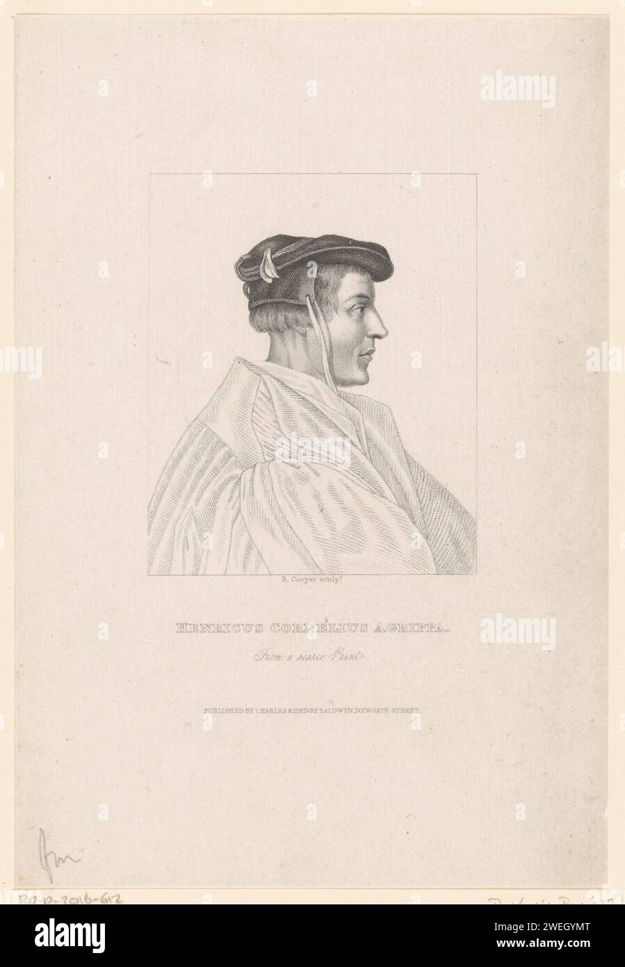 PortraT van Henricus Cornelius Agrippa von Nettesheim, Robert Cooper ...