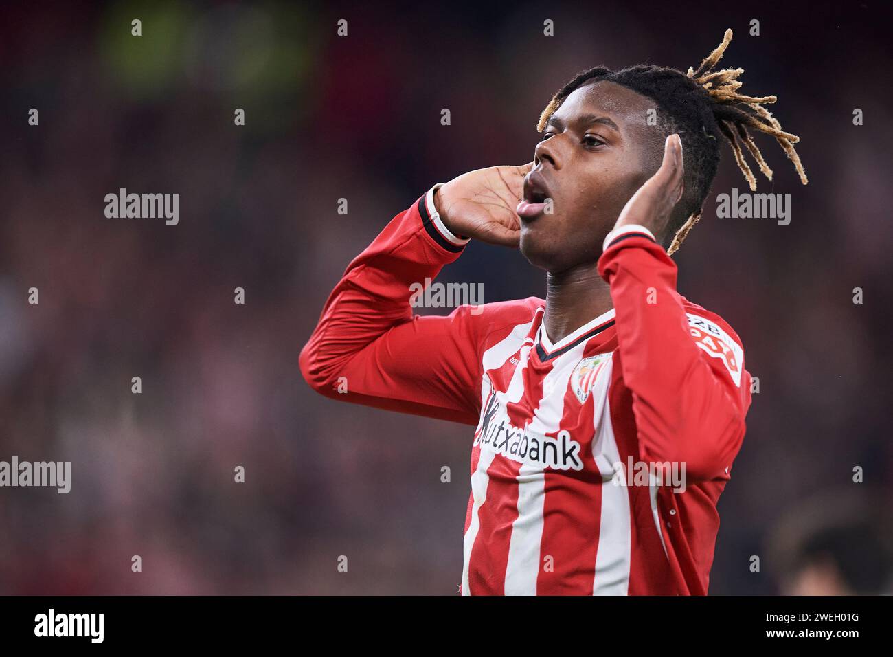 Nico Williams of Athletic Club reacts during the Copa El Rey Round of 8 ...
