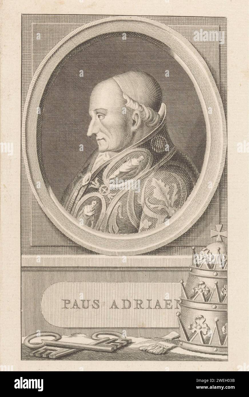 Portrayed van paus adrianus vi, reinier angles (i) (possify), 1762 ...