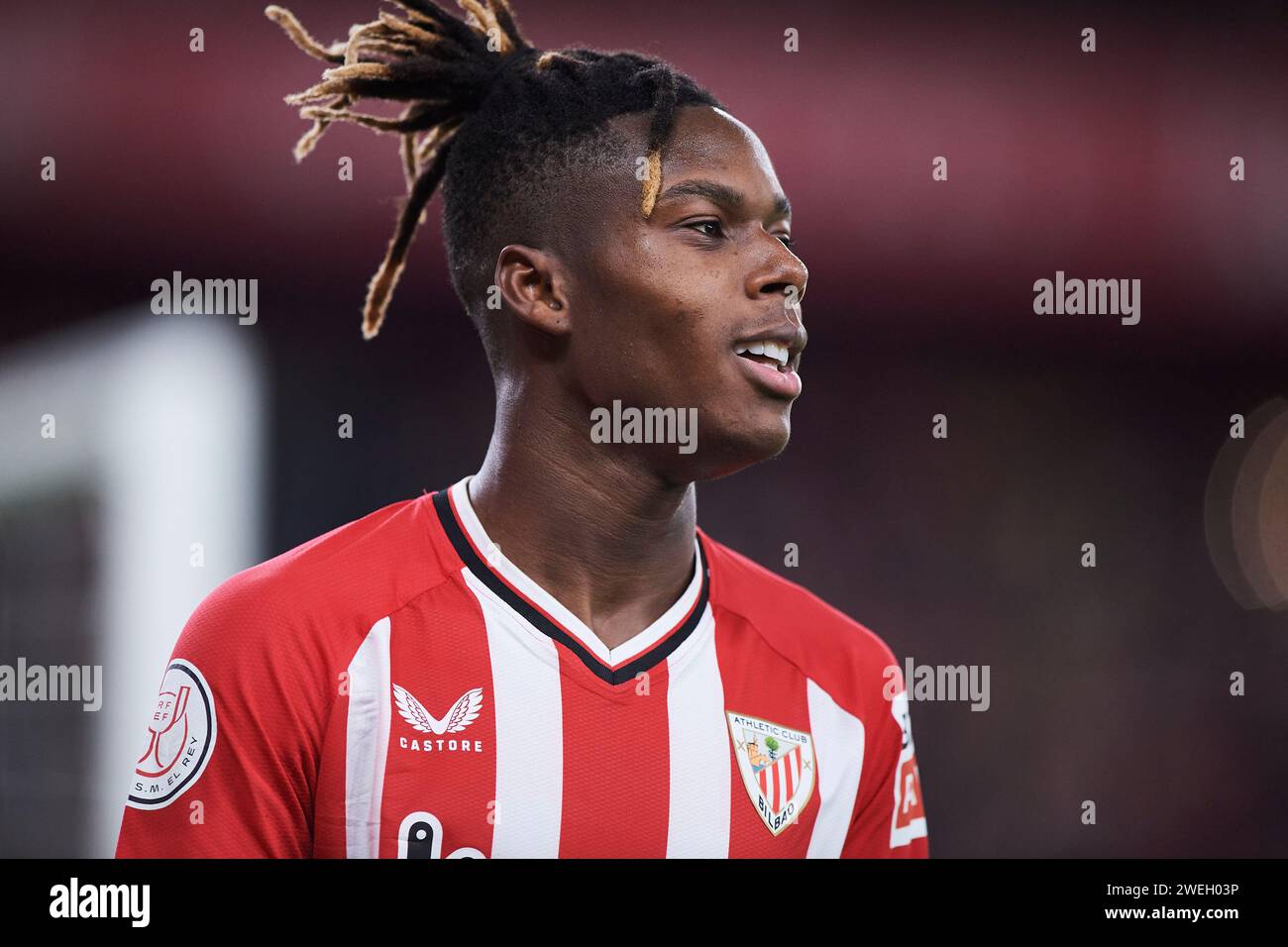 Nico Williams of Athletic Club looks on during the Copa El Rey Round of ...