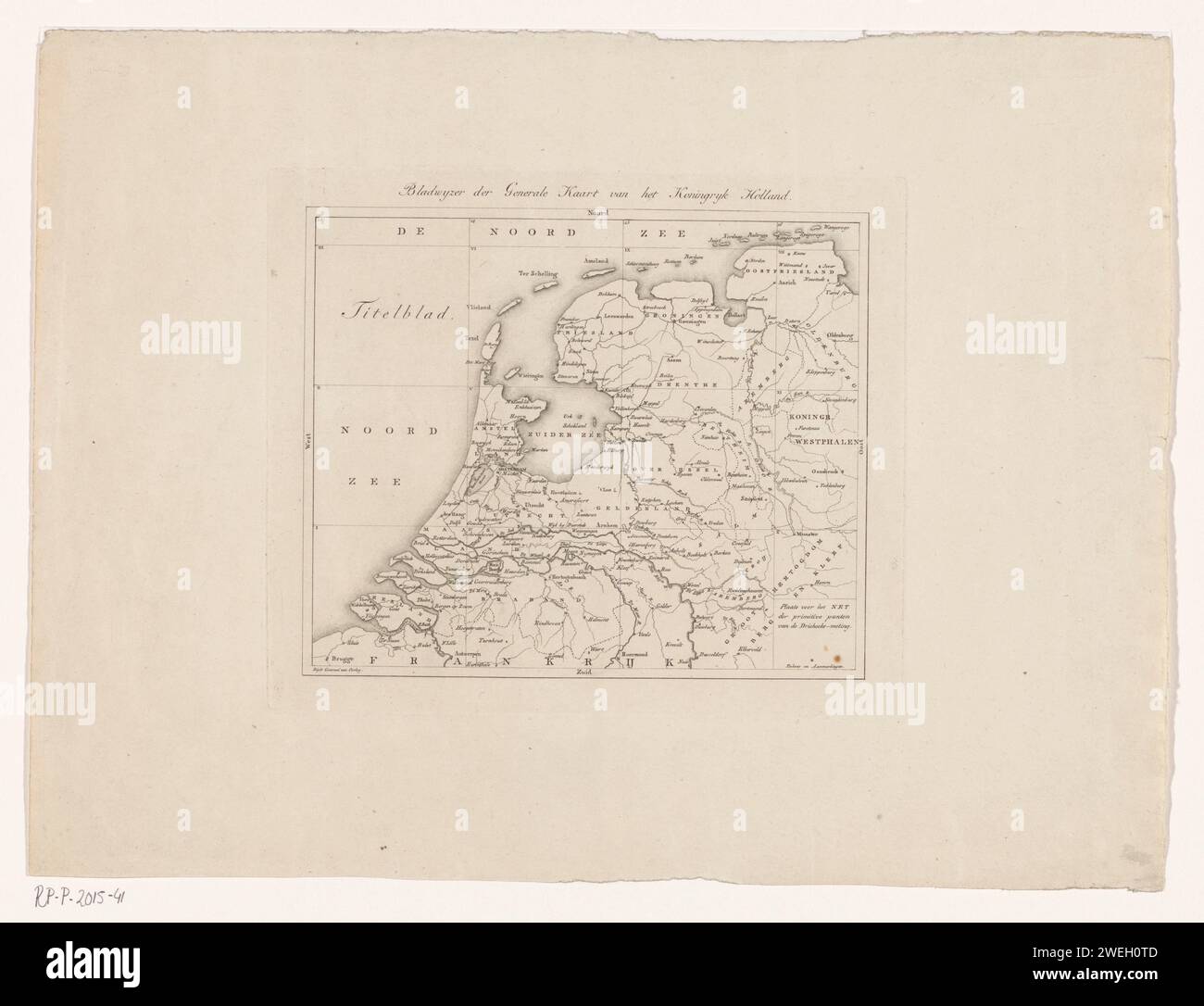 Map of the Kingdom of Holland, 1808 print Map of the Kingdom of Holland ...
