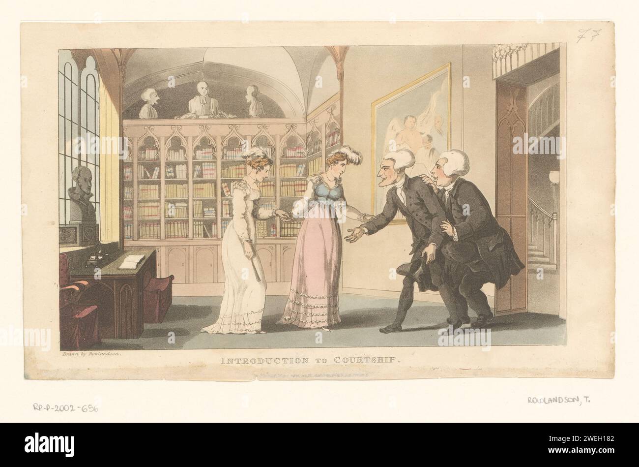 Doctor syntax is introduced to a woman, Thomas Rowlandson, 1821 print ...