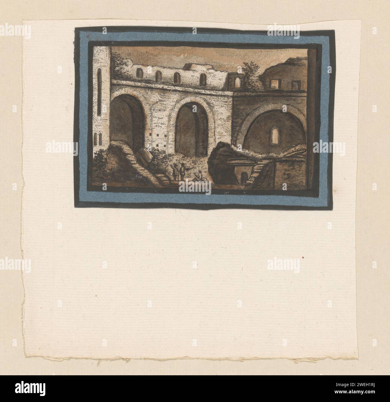 View of the inside of Slot Abcoude, Abraham Rademaker, 1725 print paper ...