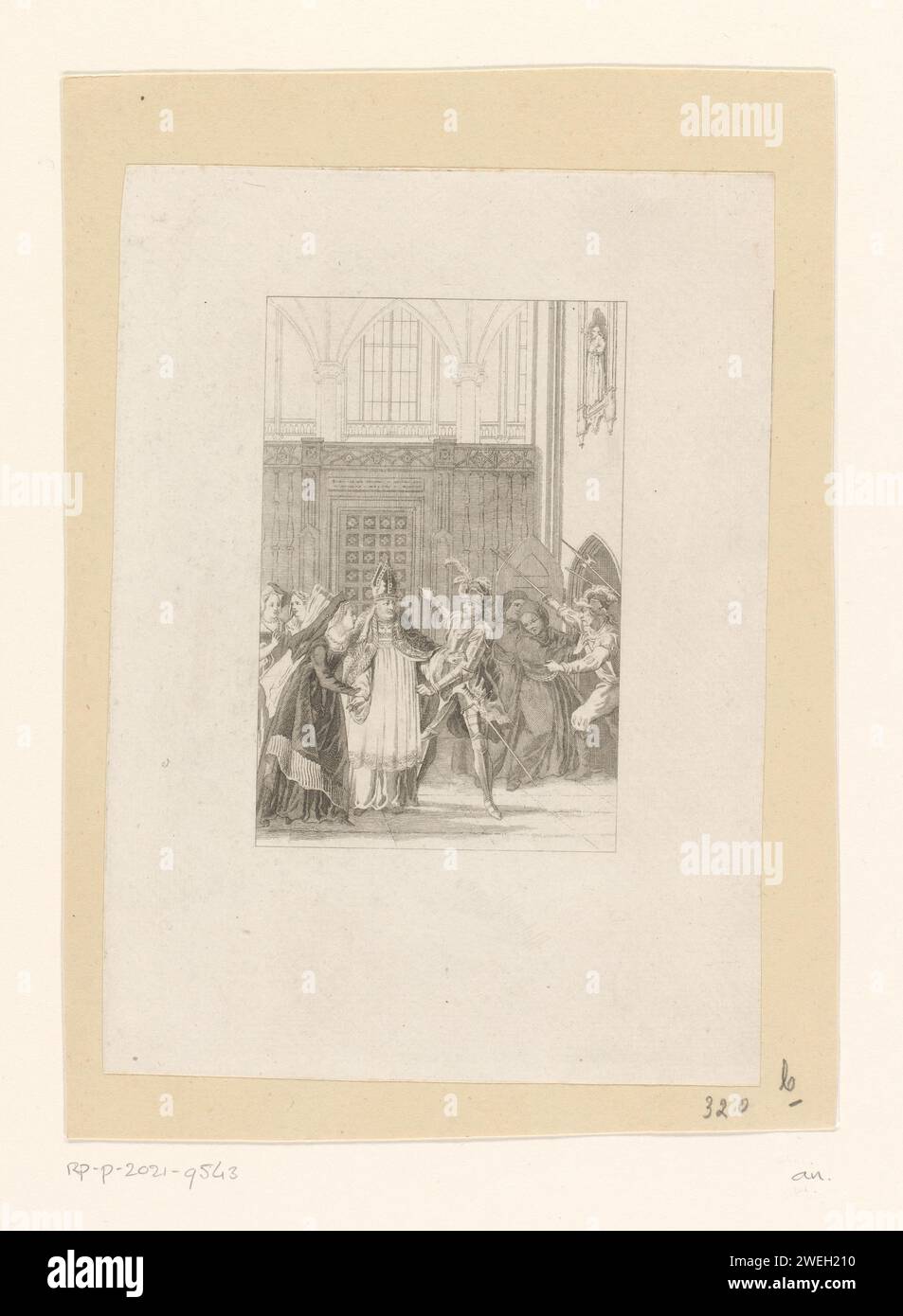 Armed men invad a church, Anonymous, 1820 - 1899 print Medieval ...
