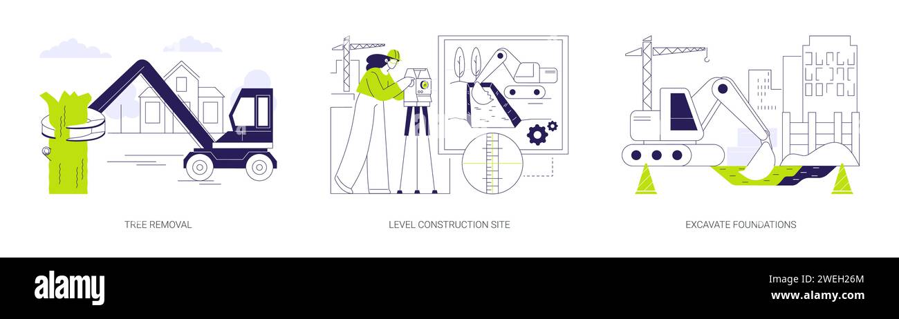 Area of excavation Stock Vector Images - Alamy