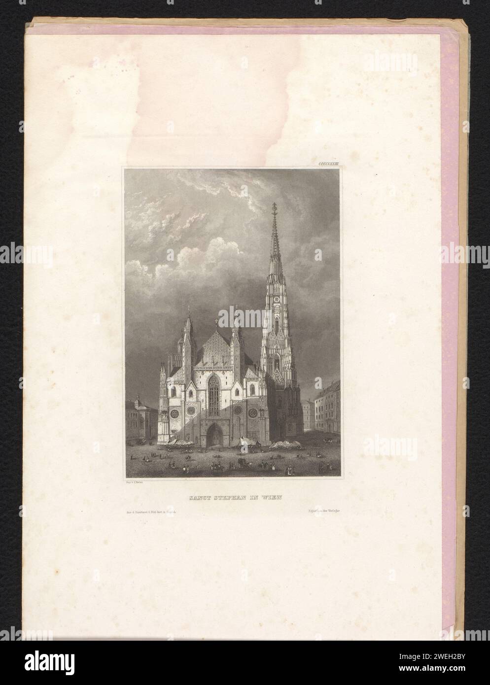 View of Stephansdom in Vienna, Anonymous, Carl Reiss, 1843 This print ...