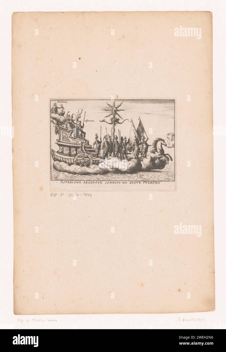 Schip met asterius en Jupiter Anonymous, after Remy Cantagallina, after ...