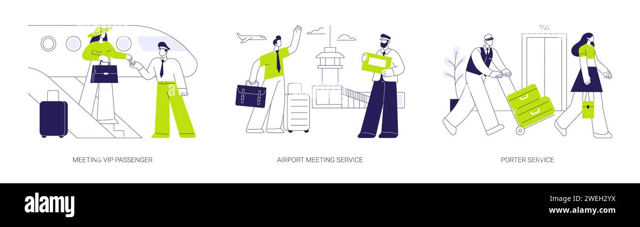 First class travel abstract concept vector illustrations Stock Vector ...