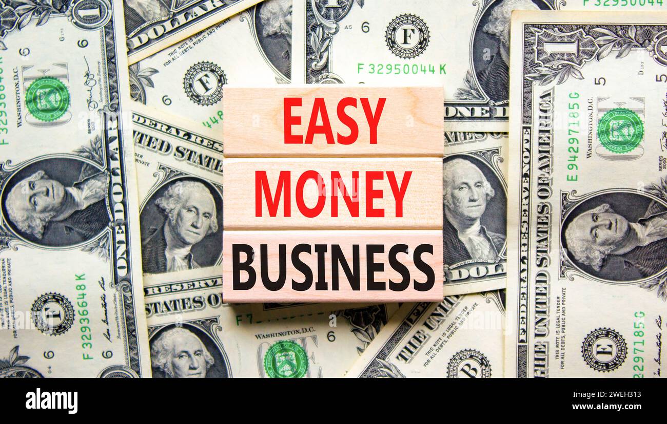 Easy money business symbol. Concept words Easy money business on ...